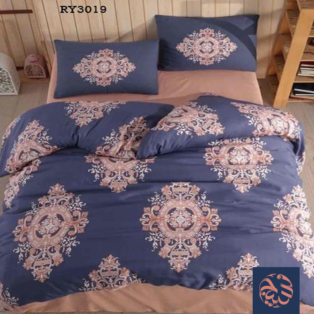 طقم ملاية مطبوعه مثبتة 3قطعة - مقاس 180×200 سم من شطا – Nasig Masr